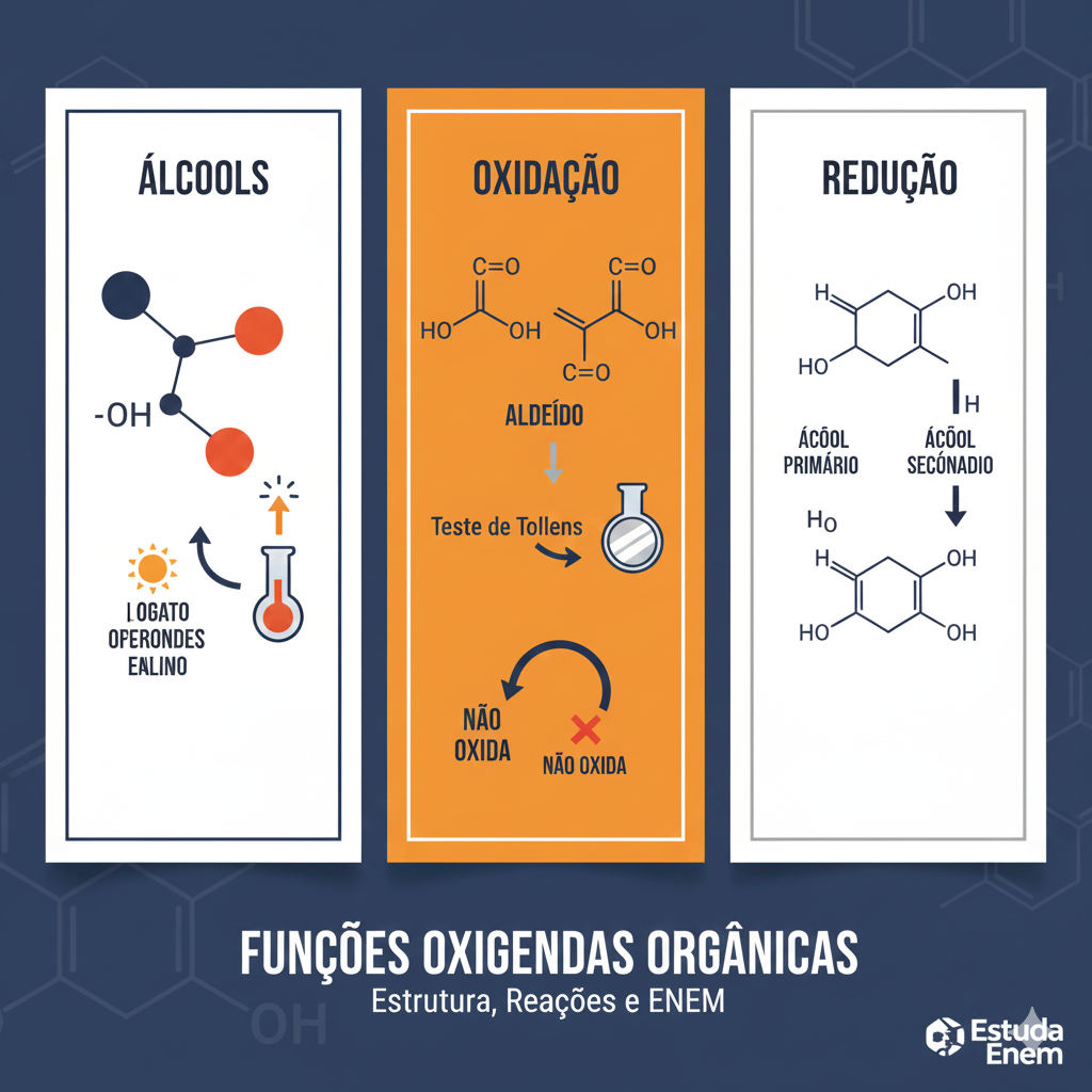 🧪 Funções Oxigenadas (Álcoois, Aldeídos, Cetonas): Guia Completo ...
